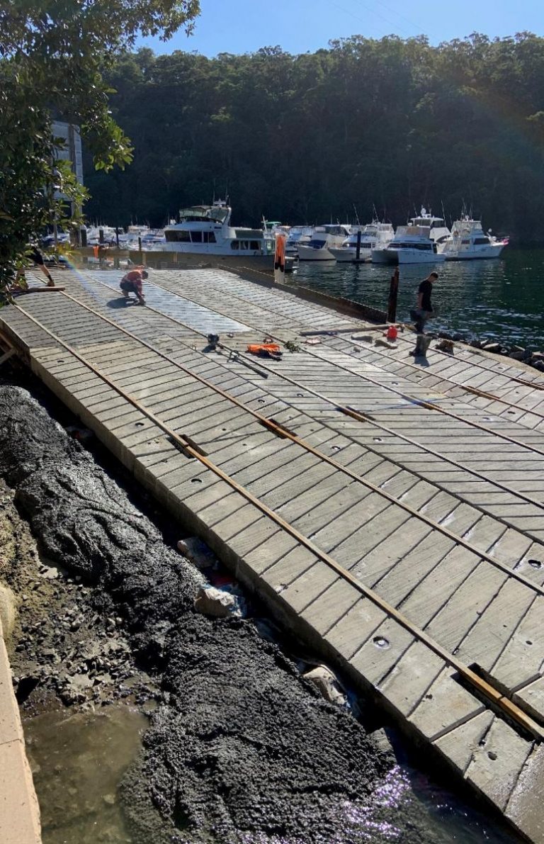 Berowra Waters ferry ramp upgrade - Fine Form Pre-cast